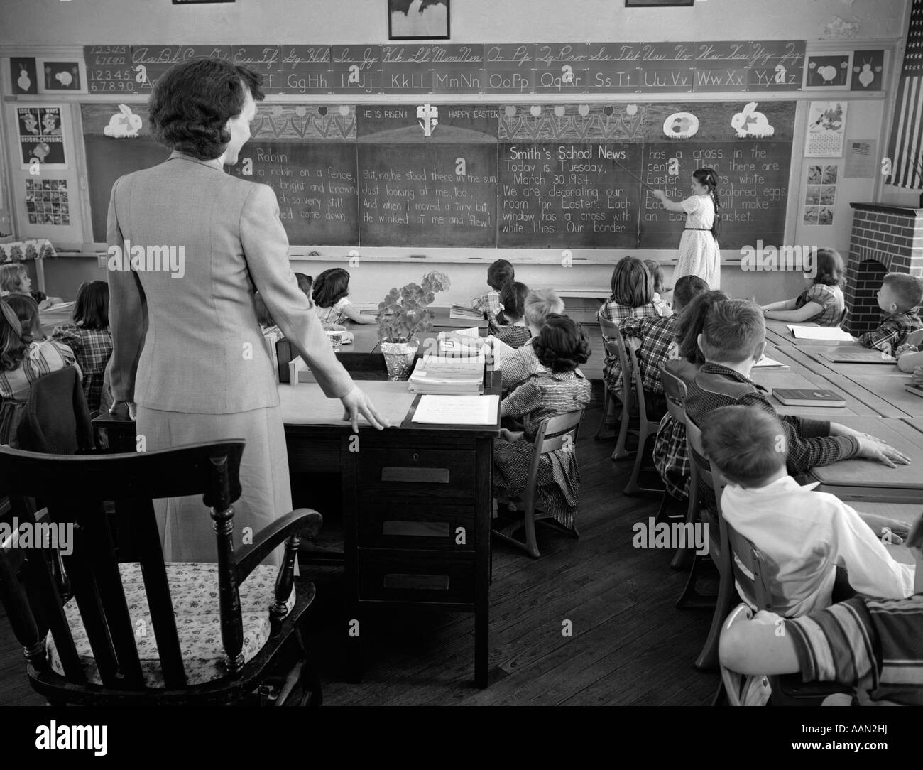 Old schoolroom Black and White Stock Photos & Images - Alamy