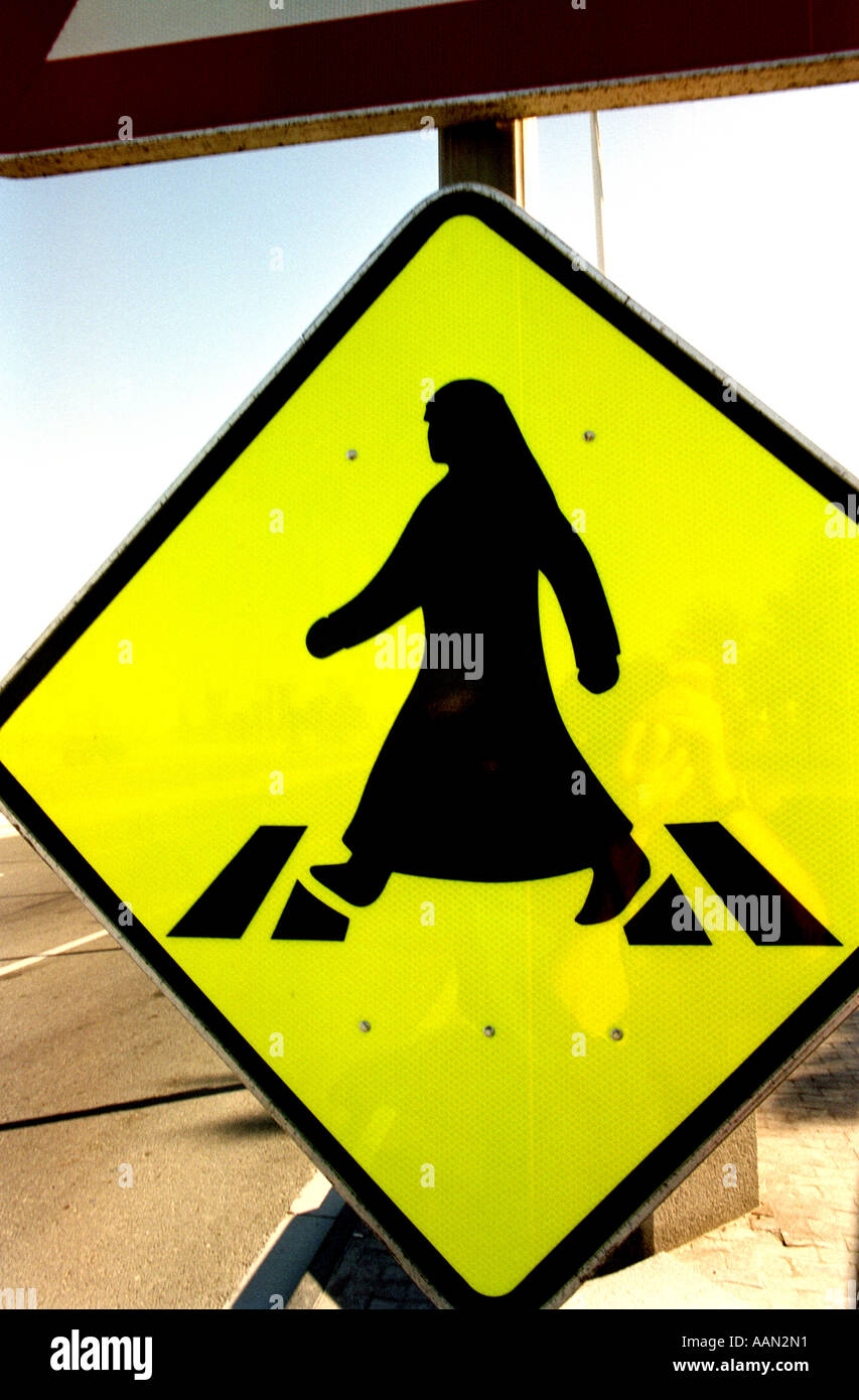 A road sign in Doha Qatar Arabian gulf Middle East Stock Photo - Alamy