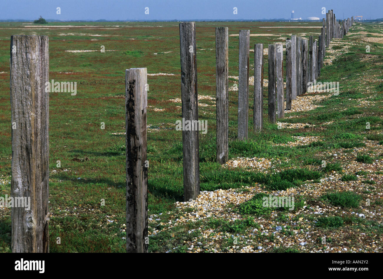 Old Railway Posts Dungeness Kent UK Stock Photo - Alamy