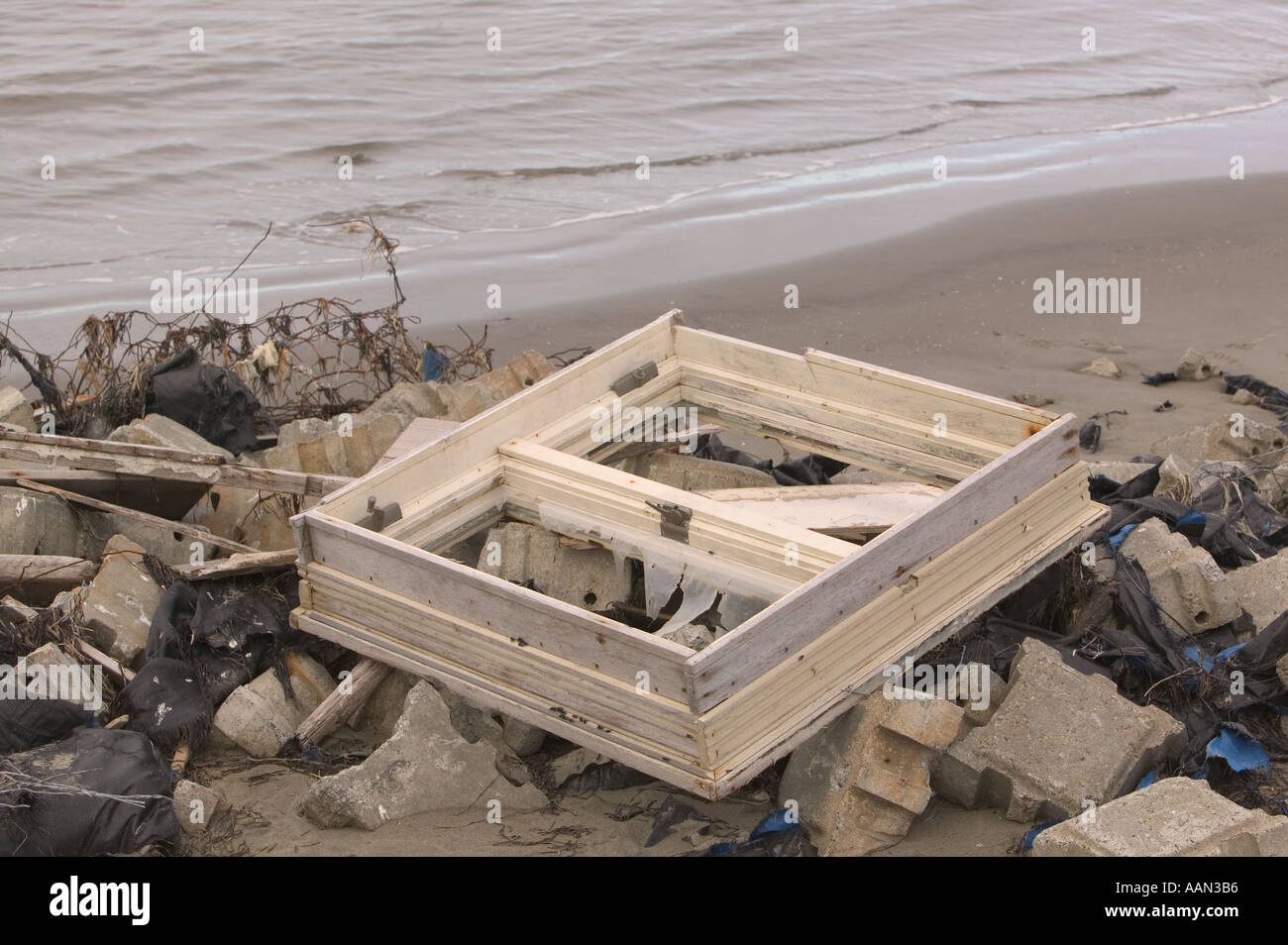 Remains of an Eskimo house on shishmaref alaska after it was washed ...
