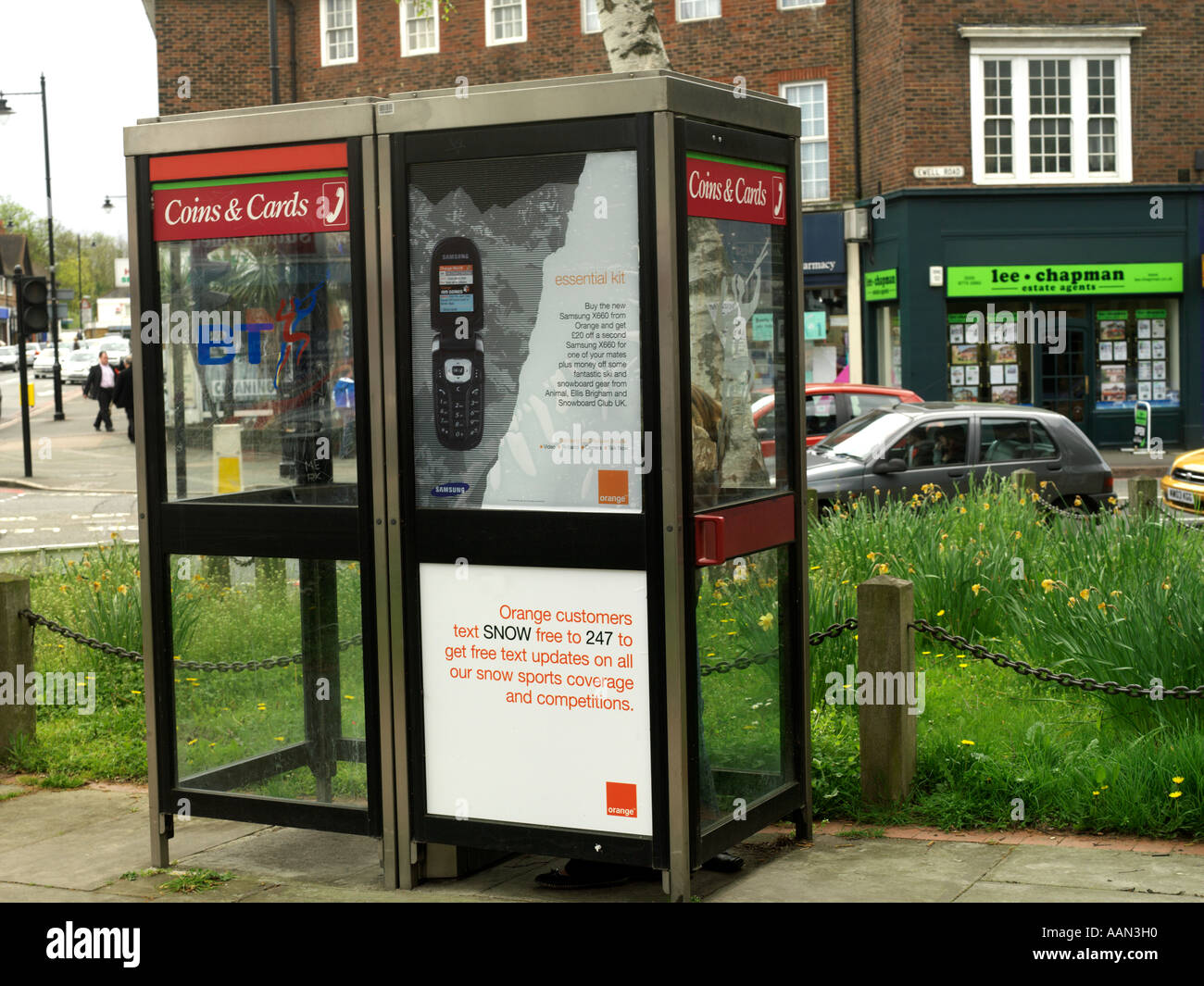 Double Phone Box Cheam Surrey England Stock Photo - Alamy