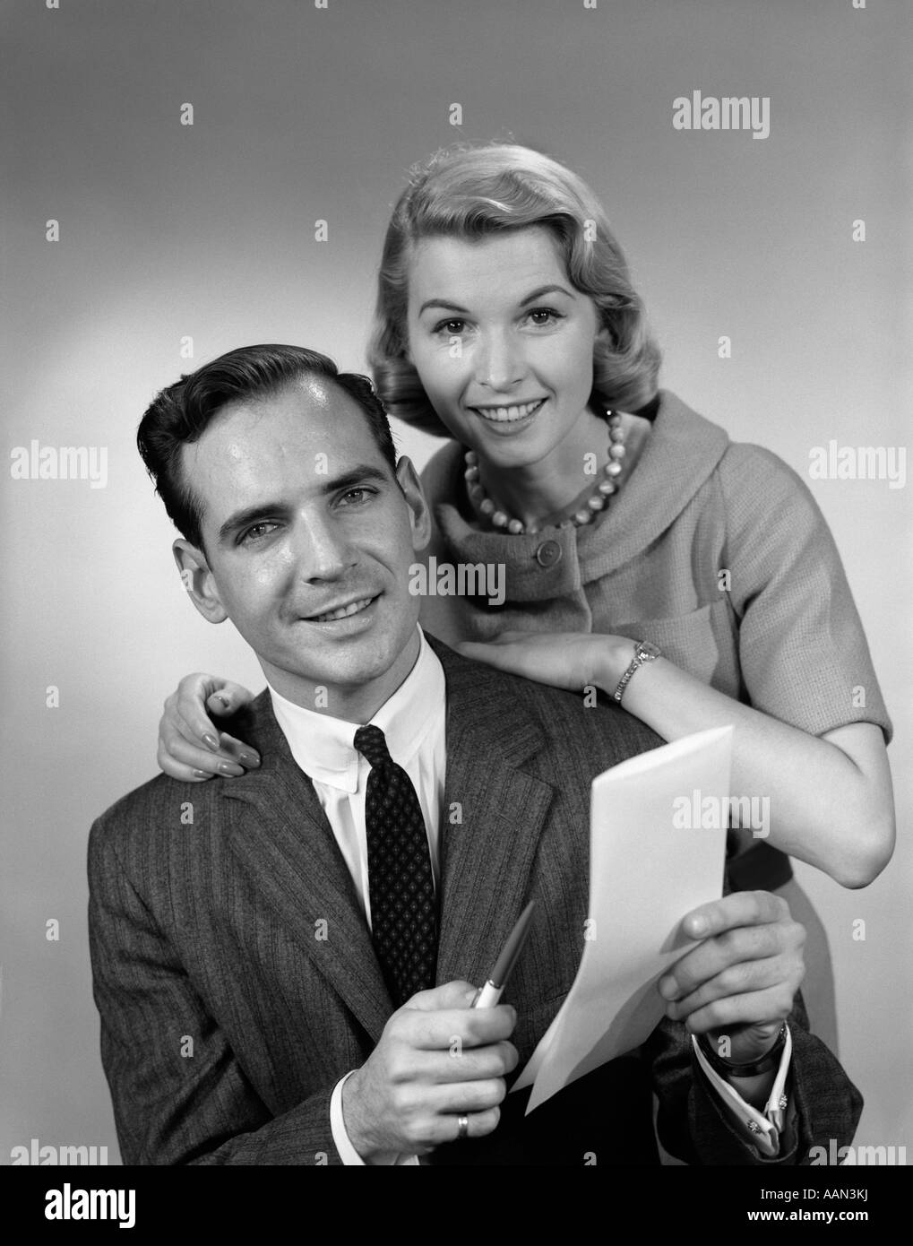 Paperwork couple Black and White Stock Photos & Images - Alamy
