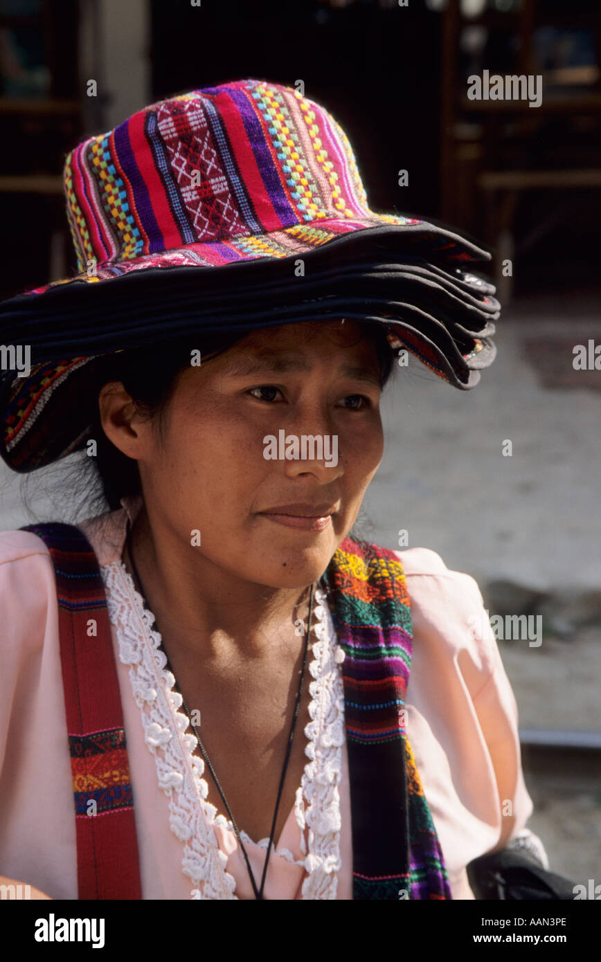 Peruvian Indian Seller Machupicchu Peru LA002711 Stock Photo - Alamy