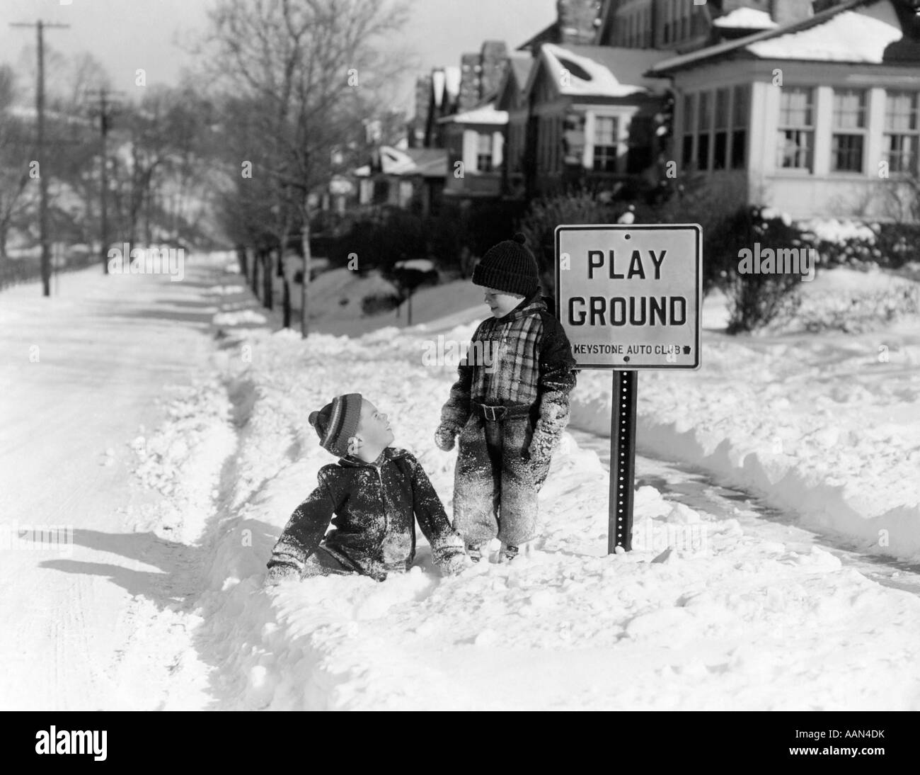 Children playing playground 1940s hi-res stock photography and images ...