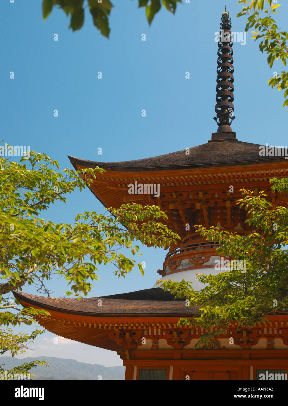 Pagoda at Itsukushima Shinto Shrine on Miyajima Island, Japan Stock ...