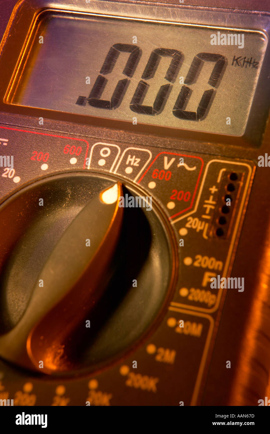 LCD DISPLAY ON DIGITAL ELECTRONIC MULTIMETER Stock Photo - Alamy