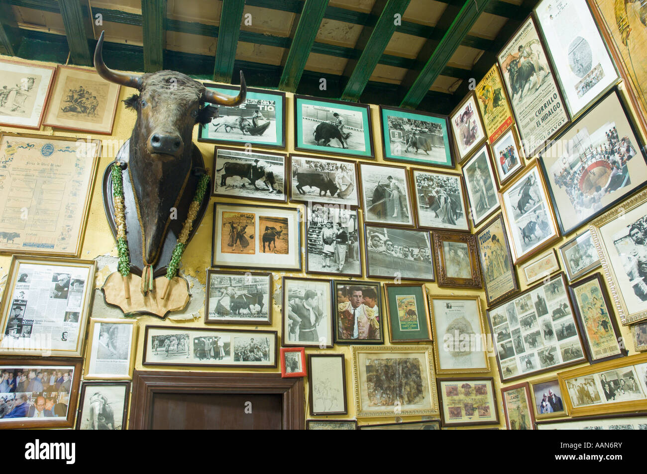 typical spanish decoration in a bar, cadiz Stock Photo - Alamy
