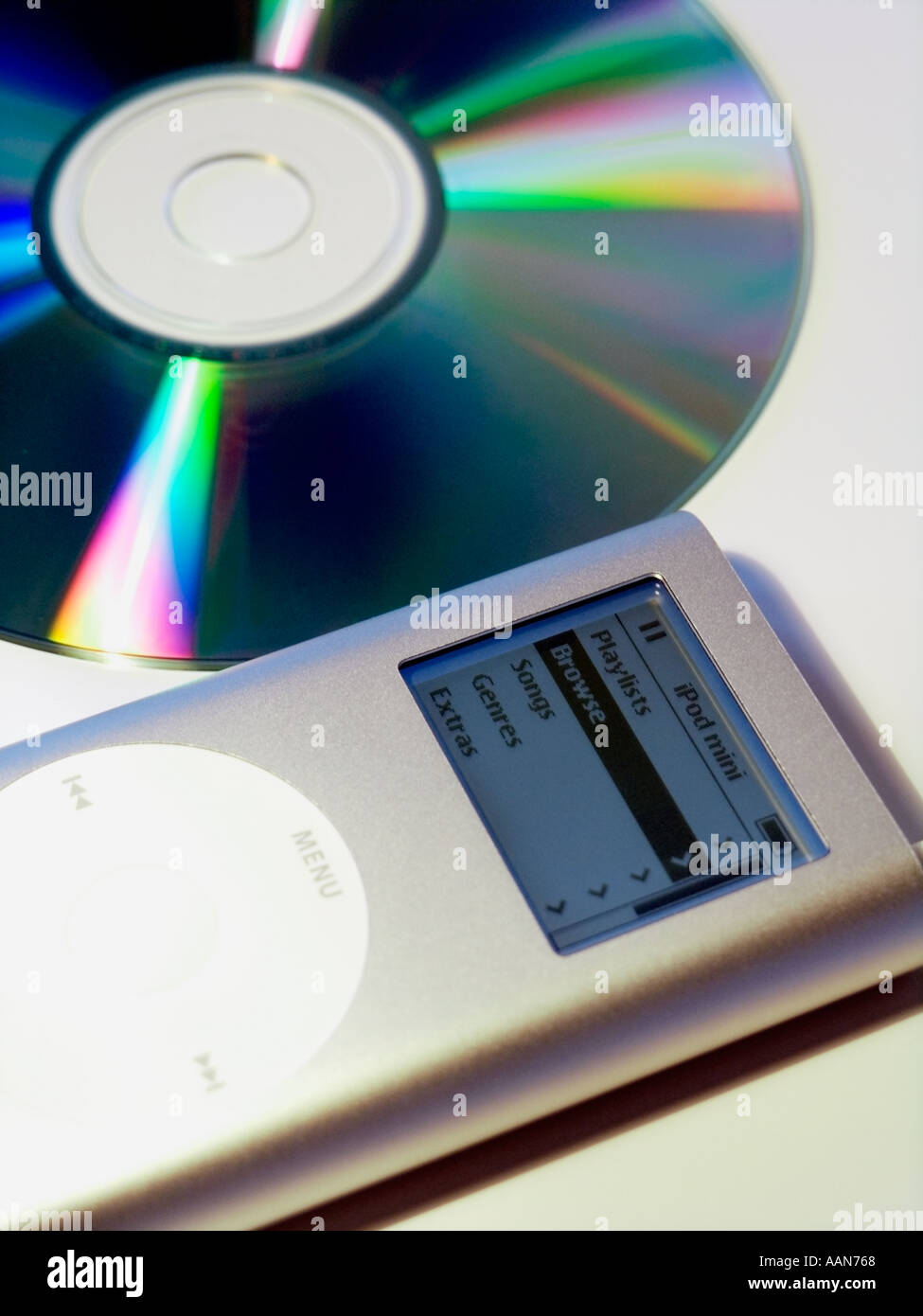 AN IPOD AND A CD Stock Photo - Alamy