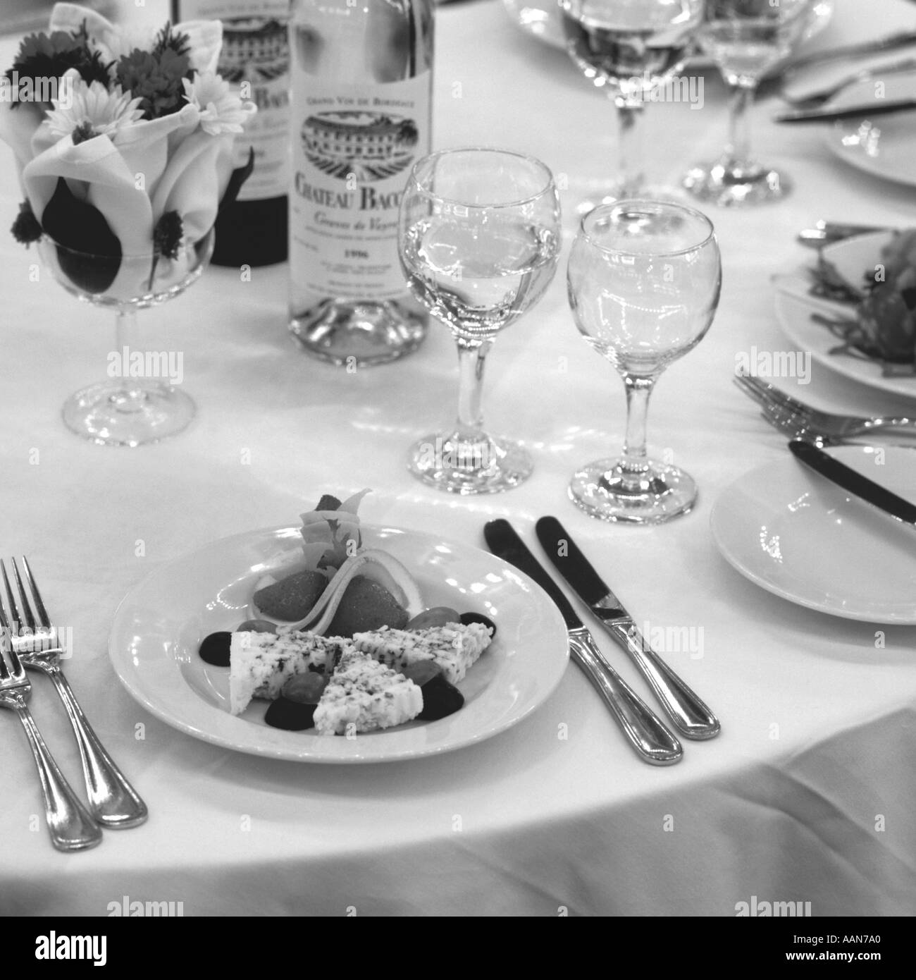 Meal tables Black and White Stock Photos & Images - Alamy