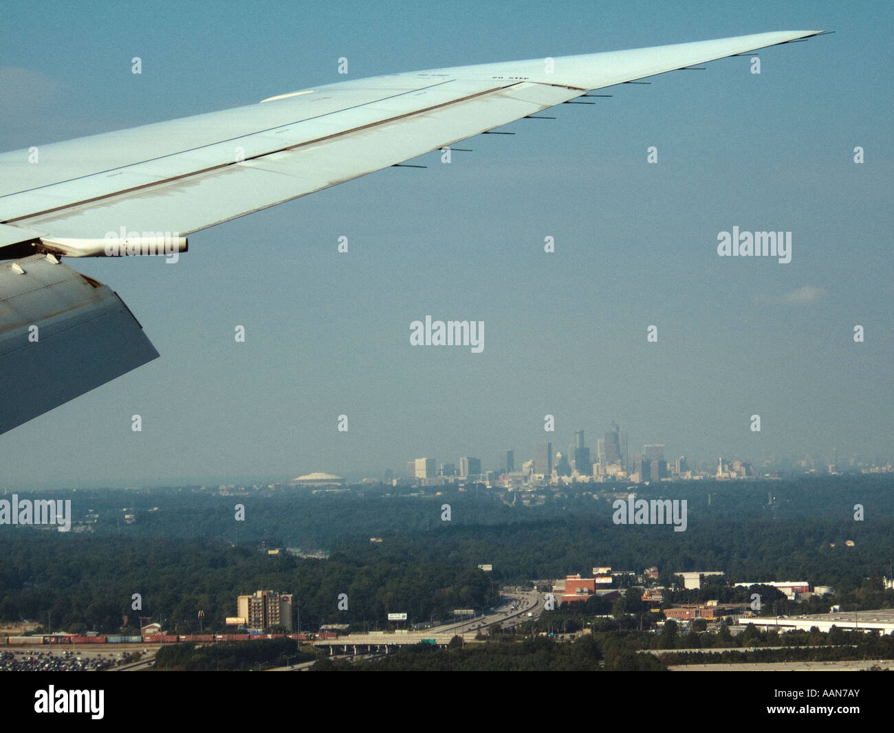 Panoramic view of Atlanta city from the air. Georgia State. USA Stock ...