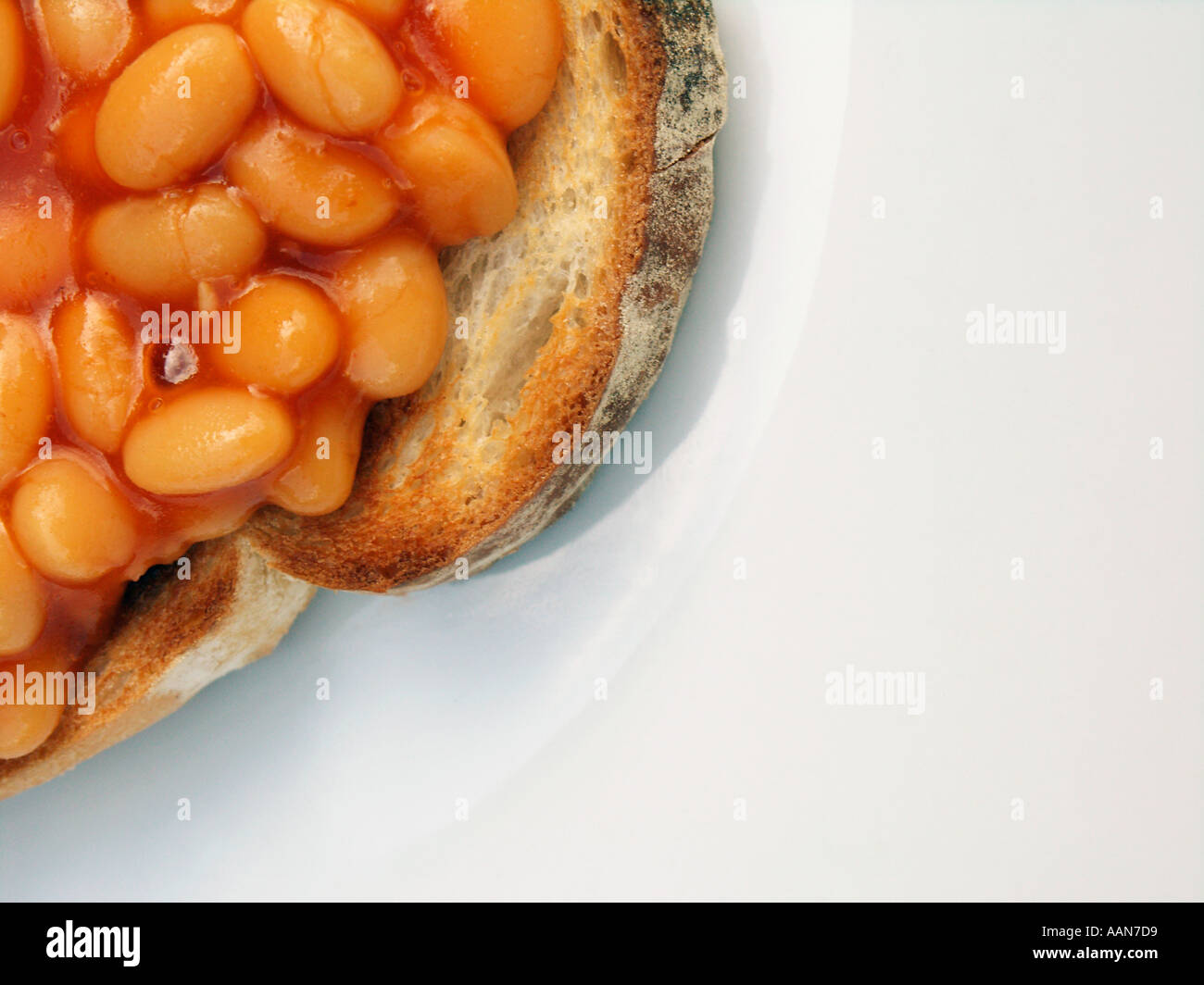 A PLATE OF BEANS ON TOAST Stock Photo - Alamy