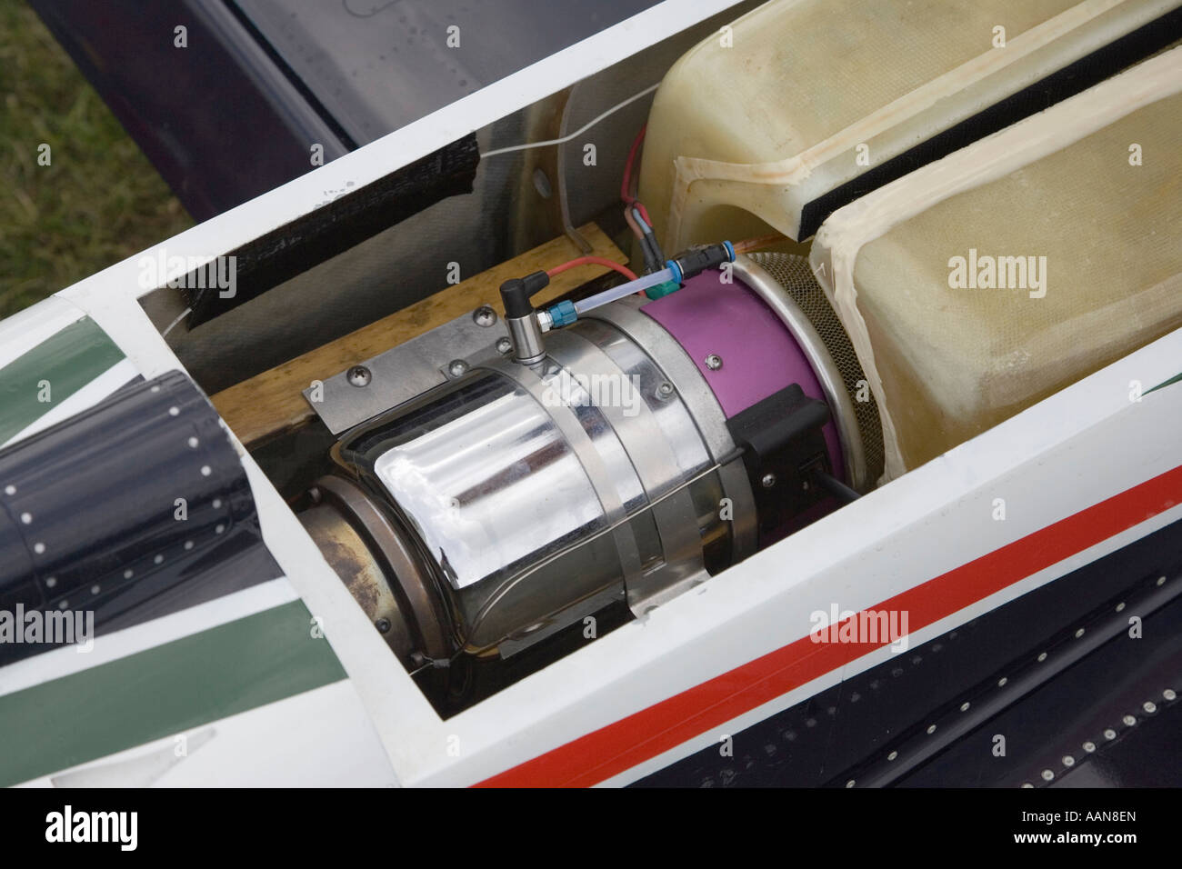 small jet engine in model aircraft Stock Photo - Alamy