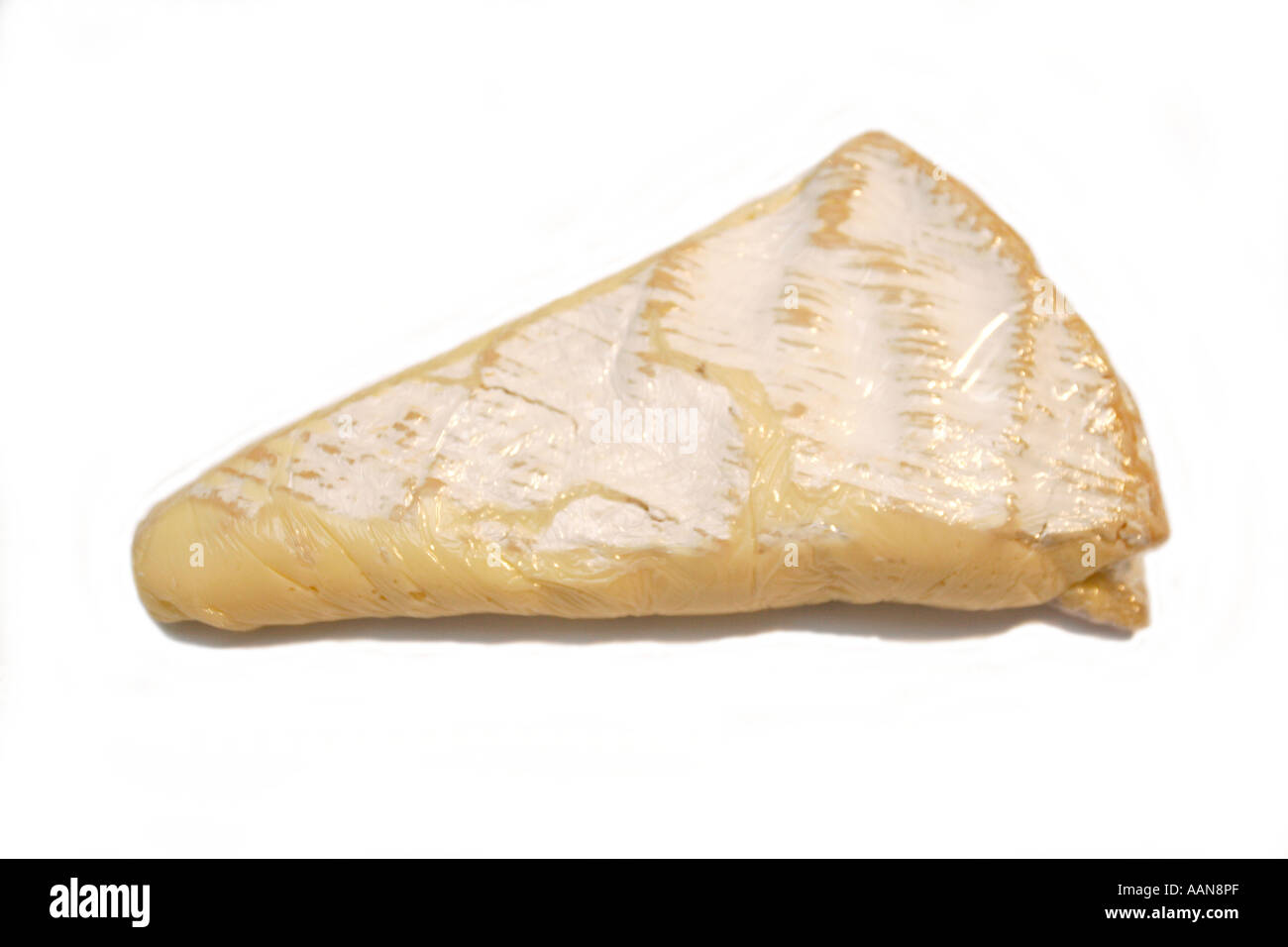 French brie cheese on a white studio background Stock Photo - Alamy