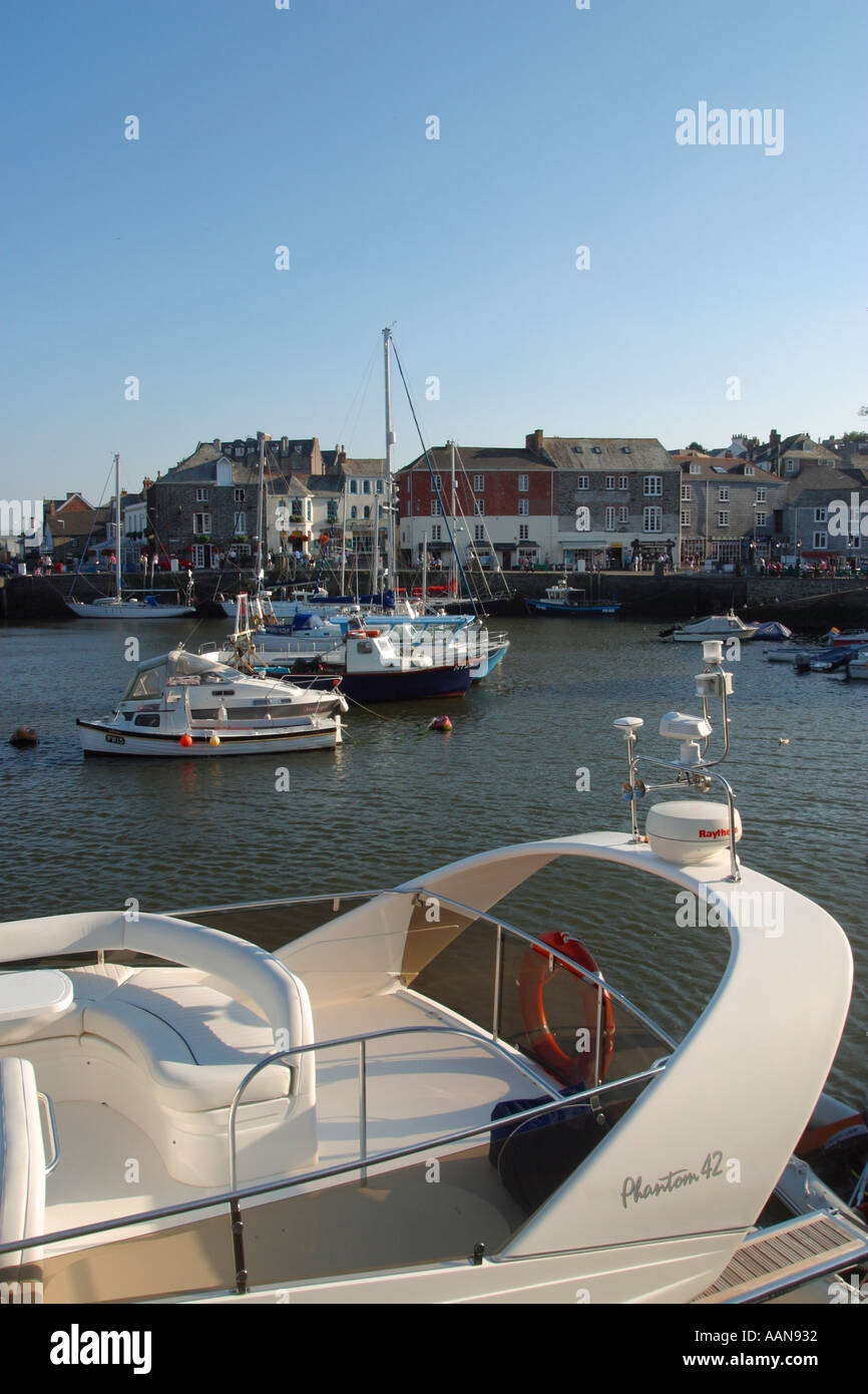 Harbour scene at Padstow, Cornwall, England, UK, Europe Stock Photo - Alamy