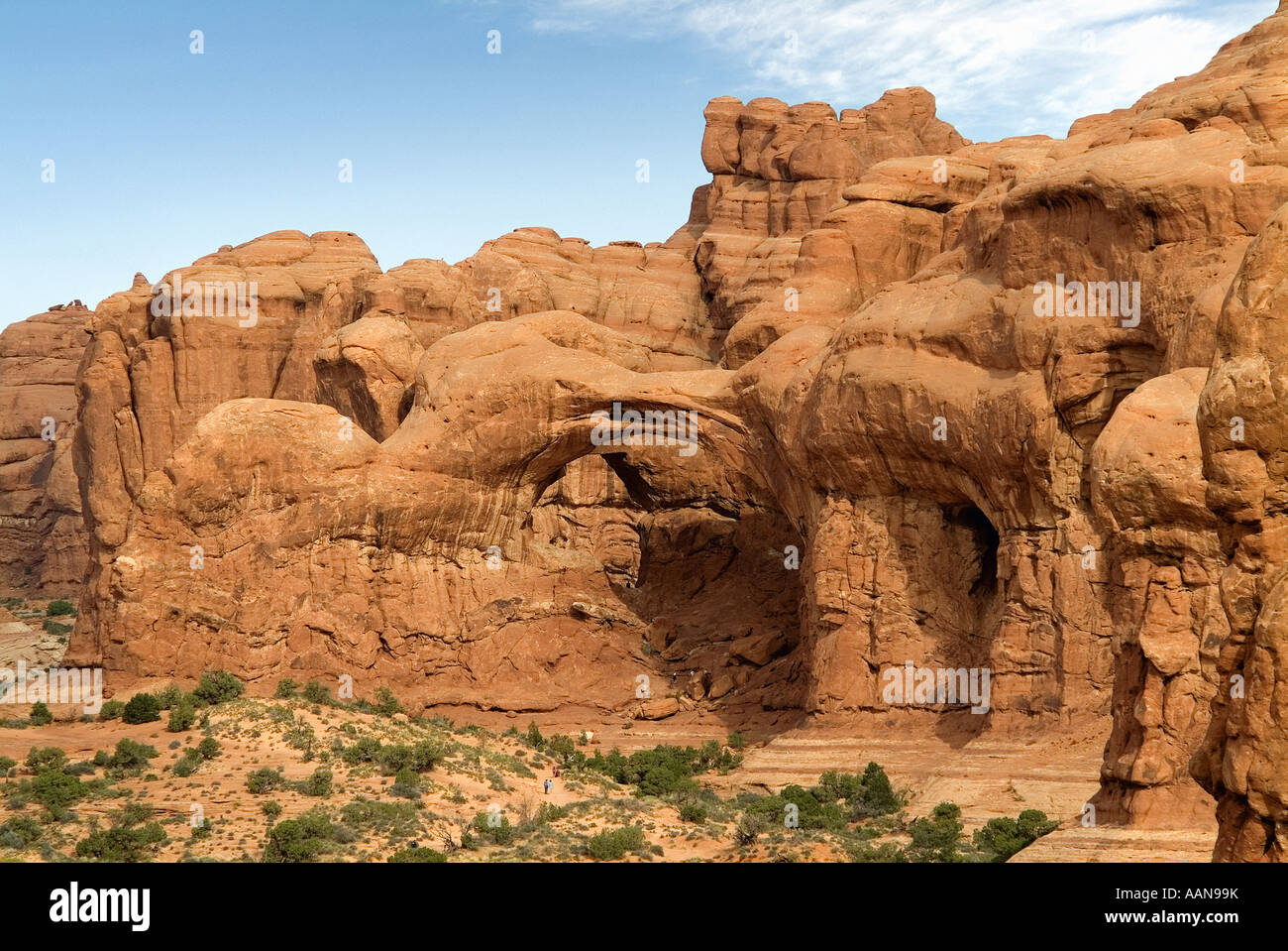Double Arch complex. Arches National Park. Near Moab. Utah State. USA ...