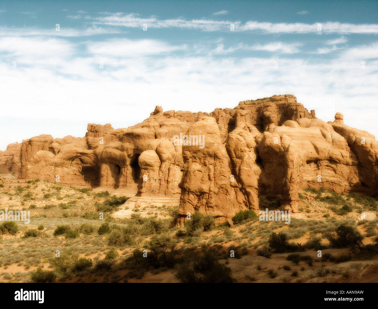 Double Arch complex. Arches National Park. Near Moab. Utah State. USA ...