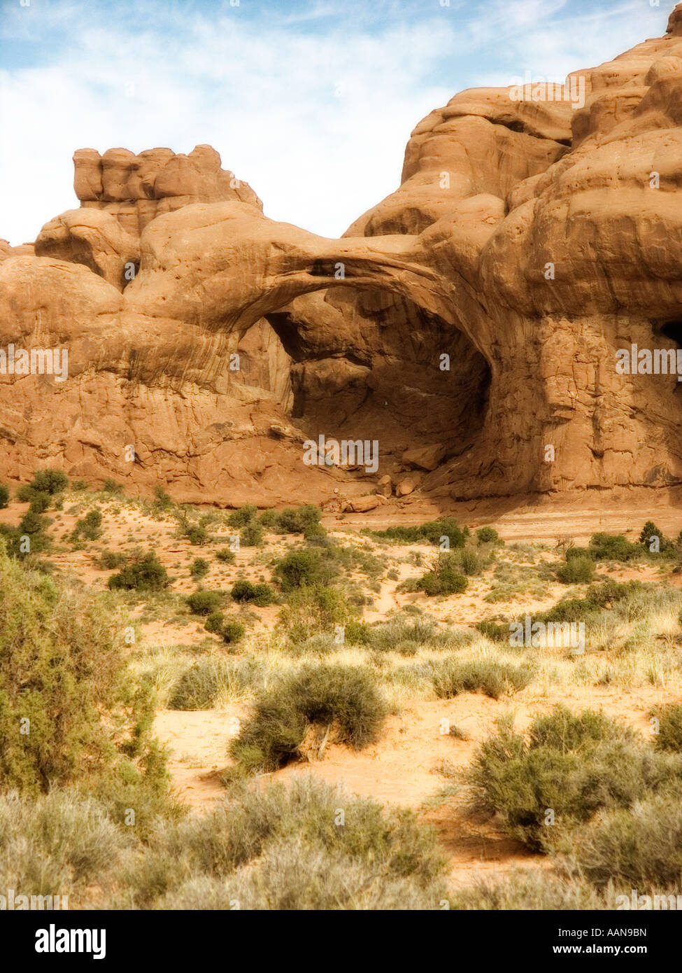Double Arch complex. Arches National Park. Near Moab. Utah State. USA ...