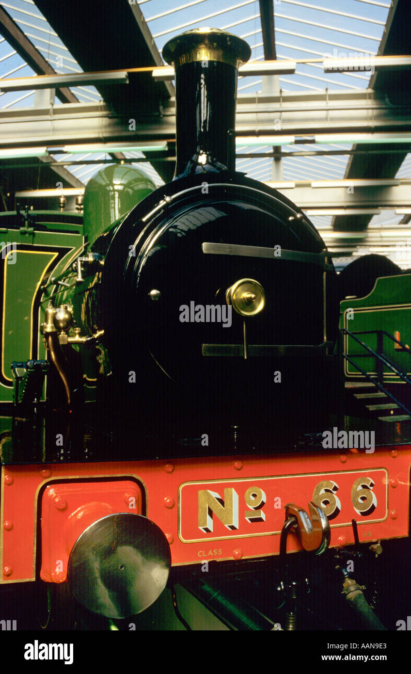 NER 2 2 4T No 66 Aerolite steam engine locomotive on display at the ...