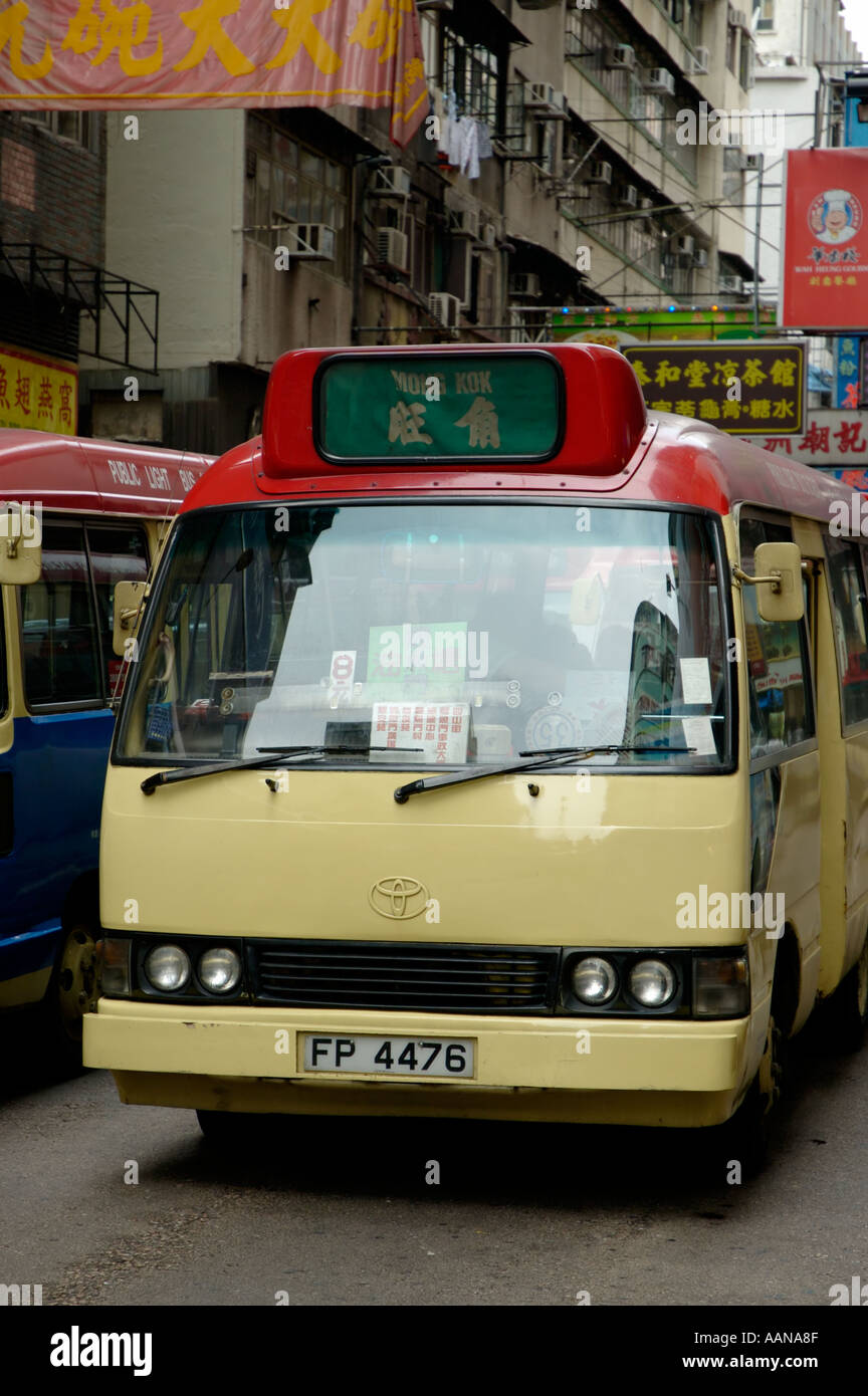 Red minibus parked waiting for customers Stock Photo - Alamy