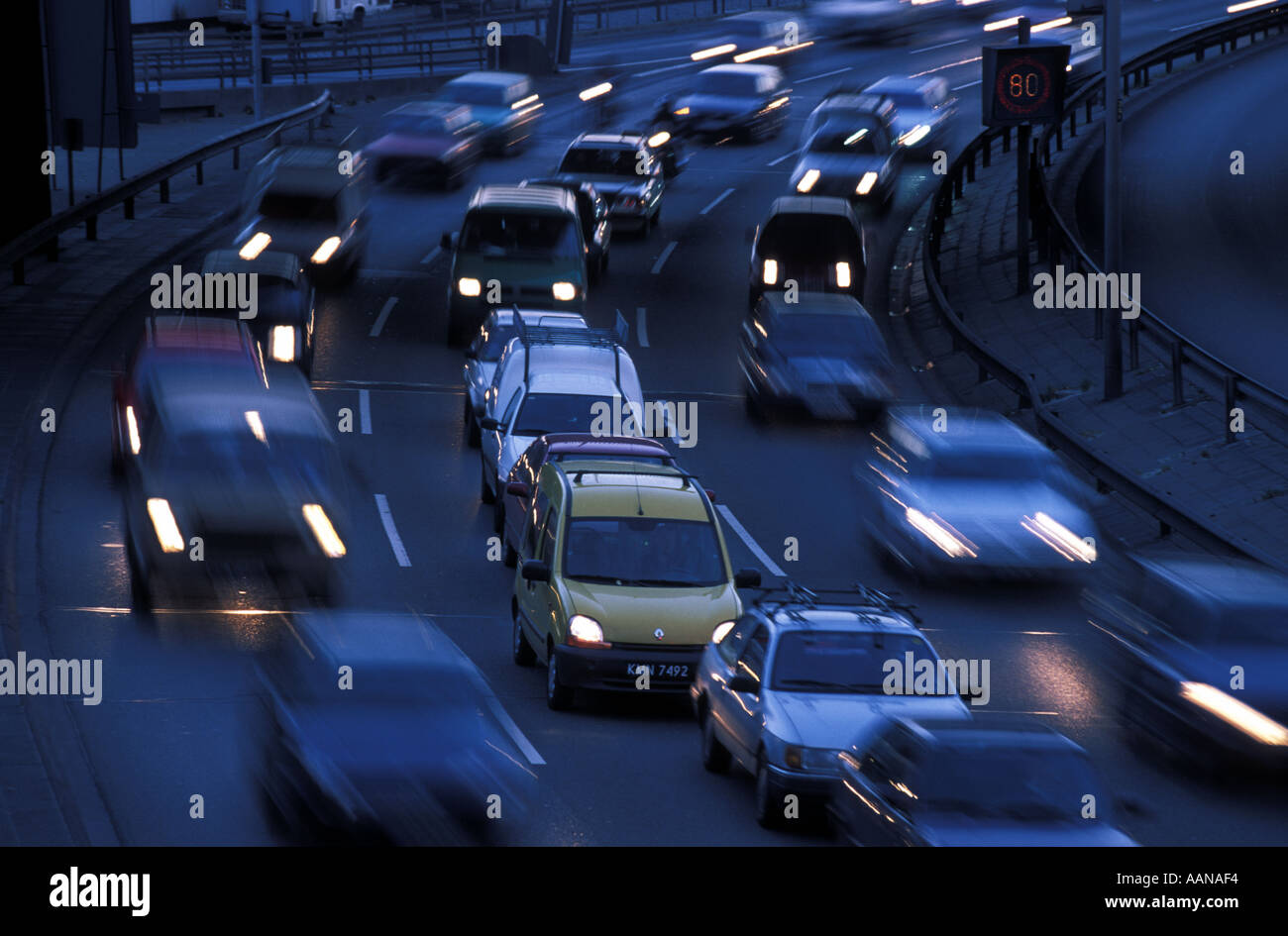 Berlin heavy traffic on the Stadtautobahn Stock Photo - Alamy