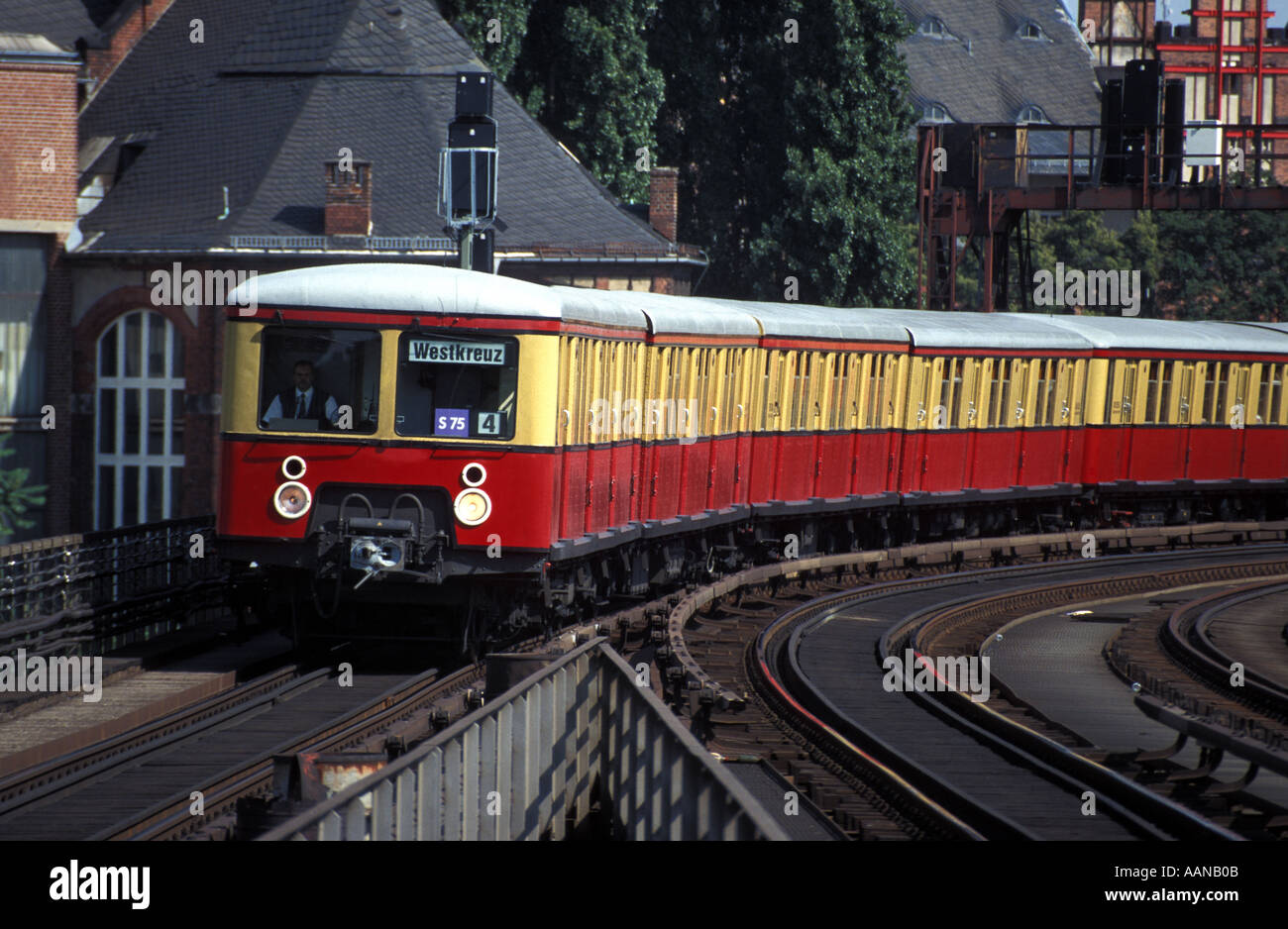Germany Berlin old style S Bahn train Stock Photo - Alamy