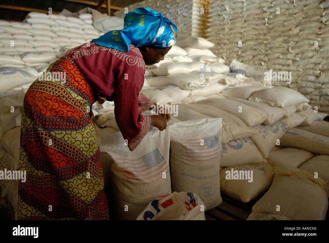 Sacks maize in un wfp hi-res stock photography and images - Alamy