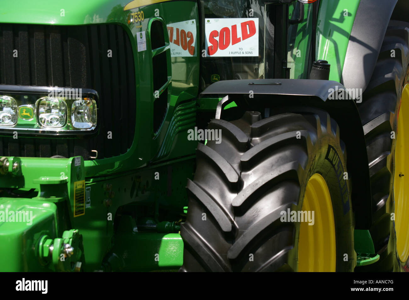 New tractor on display, Suffolk agricultural Show, England, UK Stock ...
