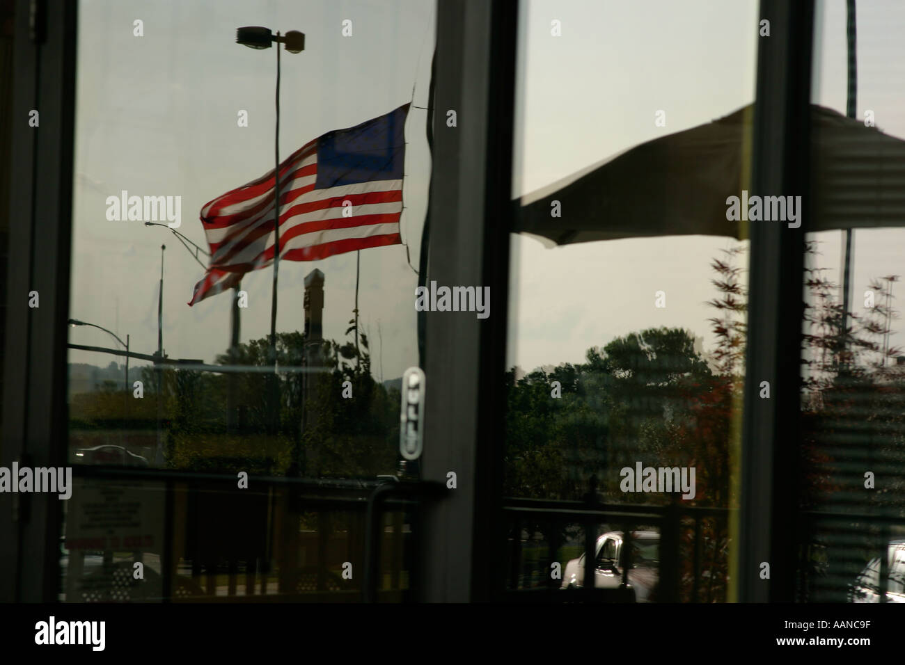 American Flag Reflection Stock Photo - Alamy