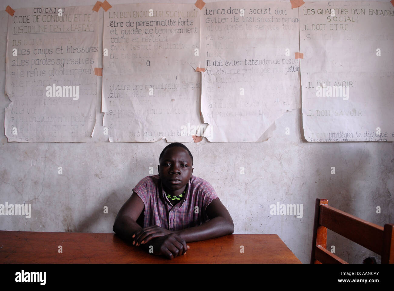 Former child soldier at a rehabilitation center for Transit and ...