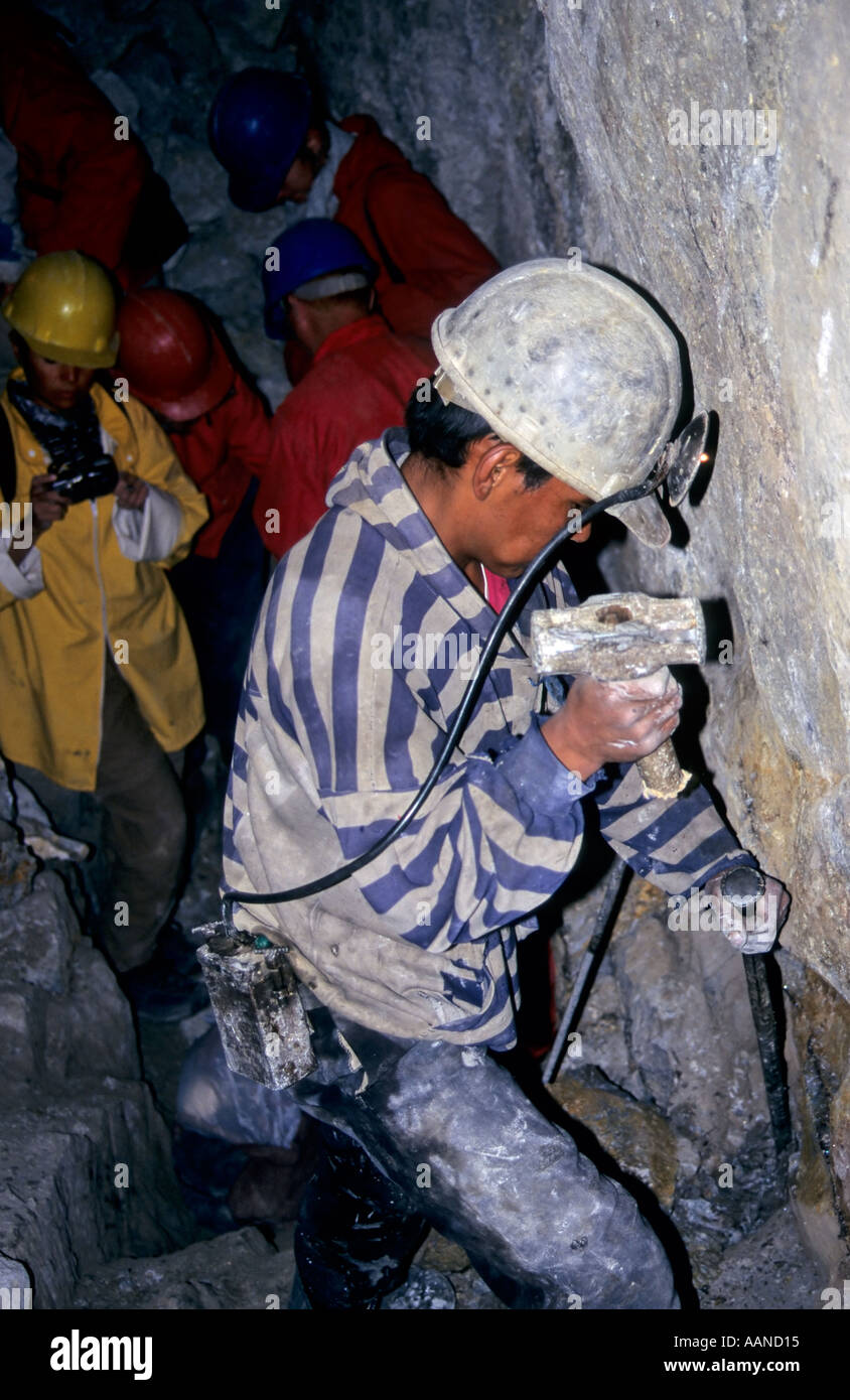 Young boys working the mine, Cerro Rico, Potosi, Bolivia Stock Photo ...