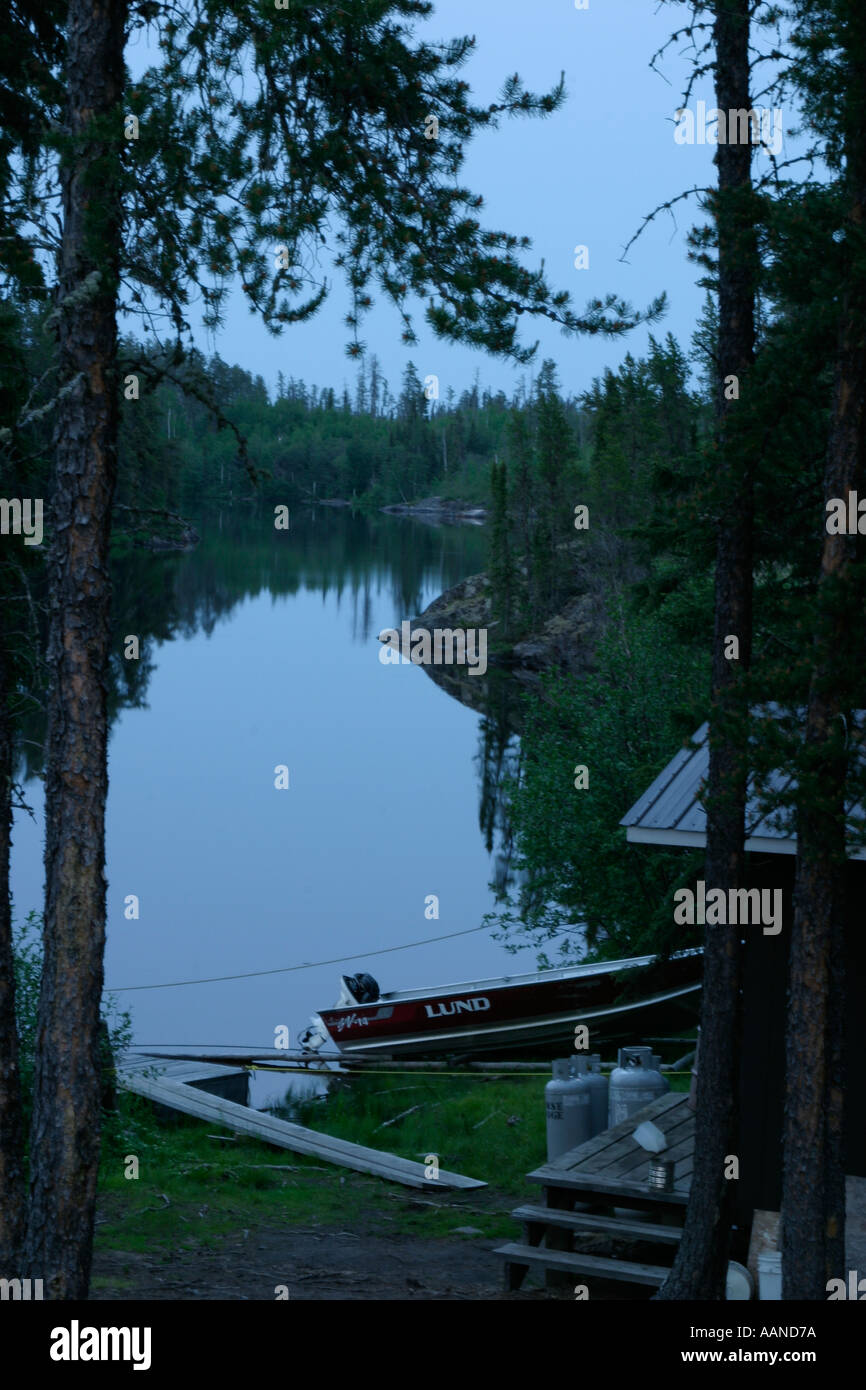 Lake through Trees Stock Photo - Alamy