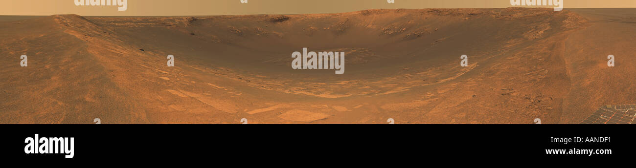 Mars Exploration Rover Opportunity shows the impact crater Endurance ...