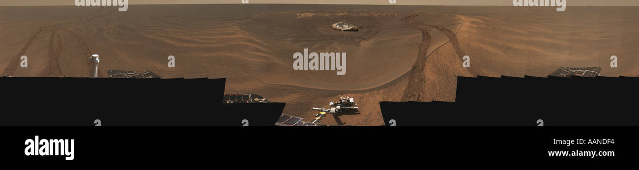 approximate true color panorama dubbed Lion King shows Eagle Crater and ...