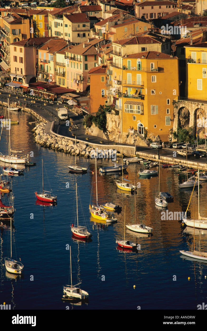 Beautiful coast view at Villefranche-sur-mer, Cote d'Azur, South of ...