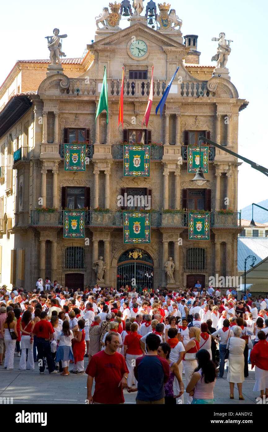 Fiesta de San Fermin, Pamplona, Navarra, Spain Stock Photo - Alamy