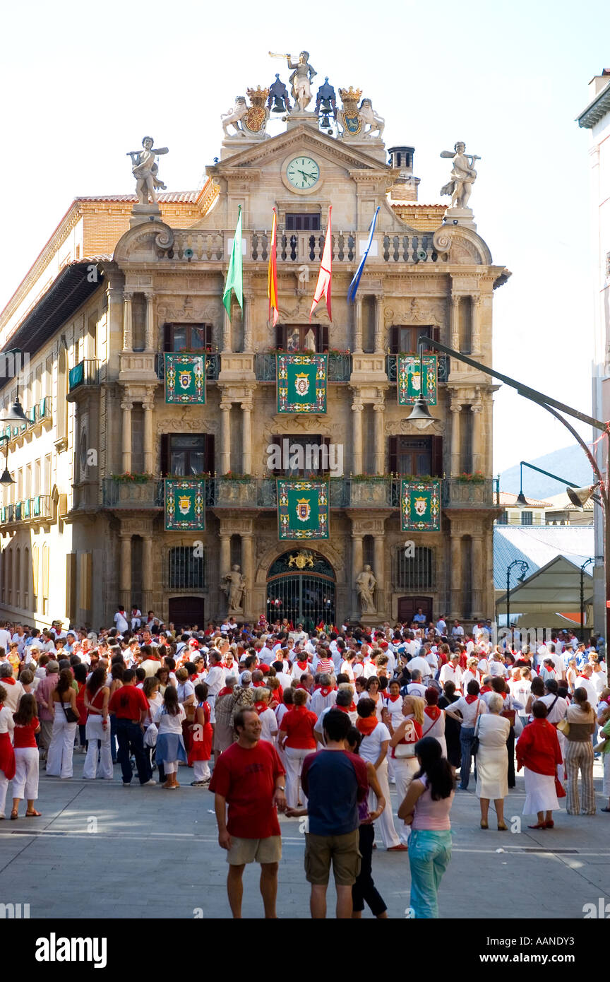 Fiesta de San Fermin, Pamplona, Navarra, Spain Stock Photo - Alamy