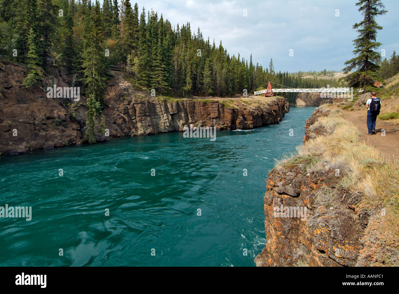 Miles Canyon, River Yukon, near Whitehorse, Yukon, Canada Stock Photo ...