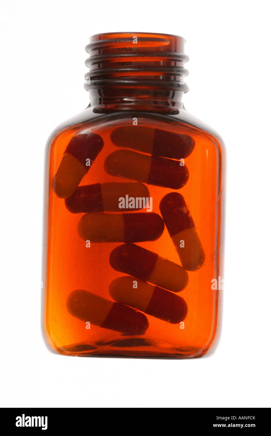 Red prescription bottle plastic Cut Out Stock Images & Pictures - Alamy