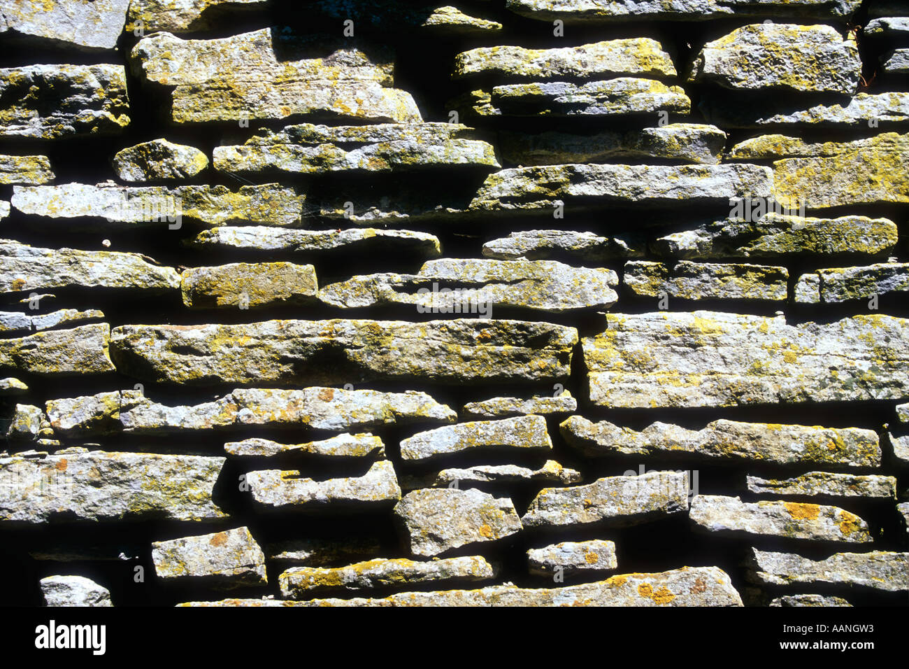 A Portland dry stone wall Dorset England UK Stock Photo - Alamy