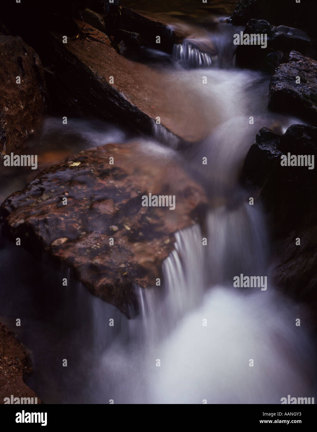 Waterfall detail in Glen Feochan, Kilmore near Oban, Argyll, Scotland ...