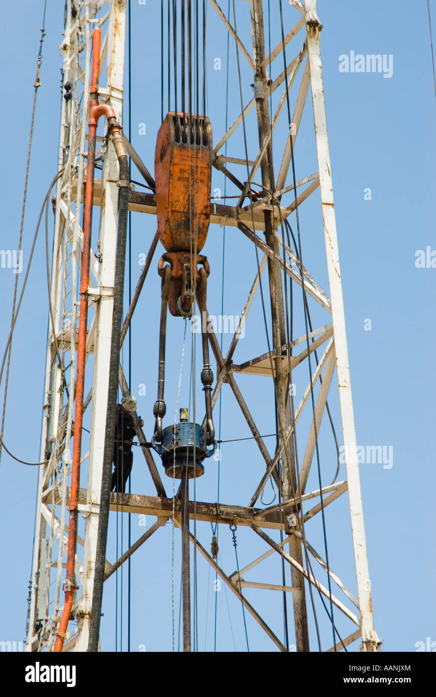 details of an oil derrick working in a Texas oil field Stock Photo - Alamy