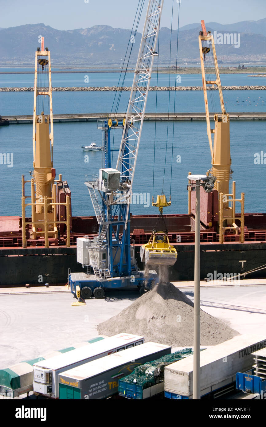 Truck lorry wait waiting at cagliari port hi-res stock photography and ...