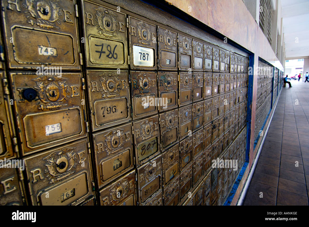 Mailcompartments, Guayaquil, Ecuador, Southamerica Stock Photo - Alamy