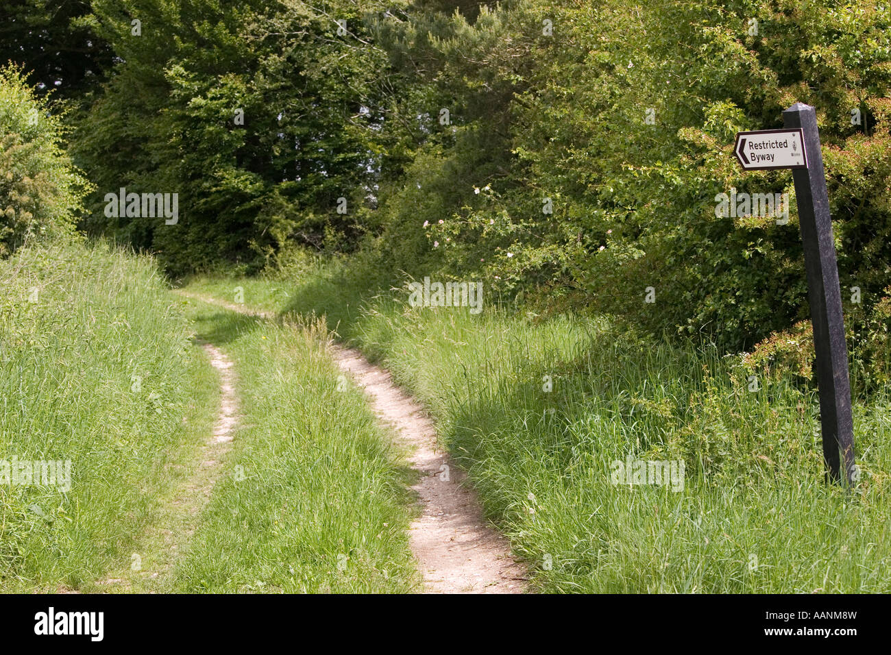 Restricted byway sign England UK Stock Photo - Alamy