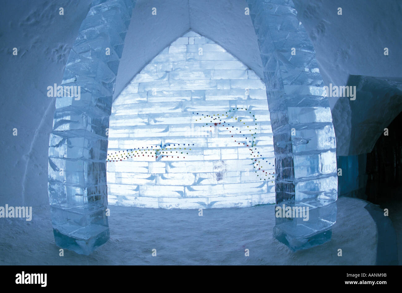 Canada,Quebec Quebec City Ice Hotel Ice carvings Stock Photo - Alamy