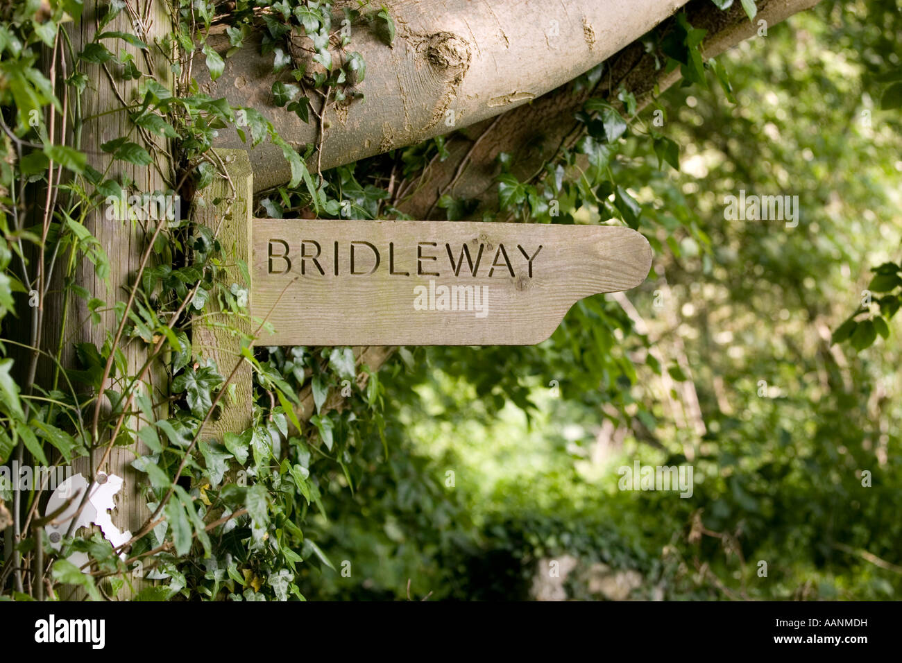 Bridleway sign England UK Stock Photo - Alamy
