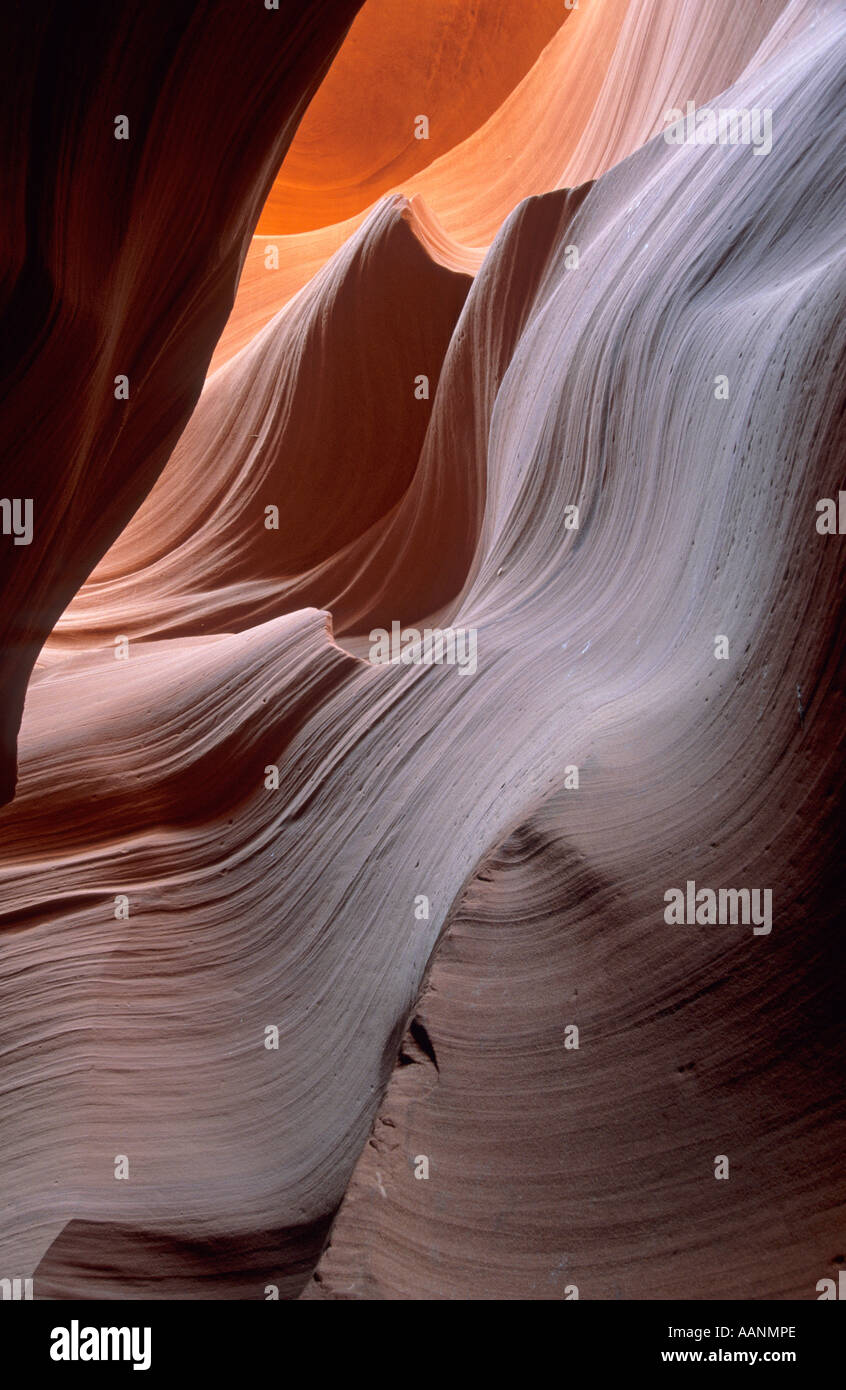 Rock structures at Antelope Canyon near Page, Navajo Indian Reservation ...