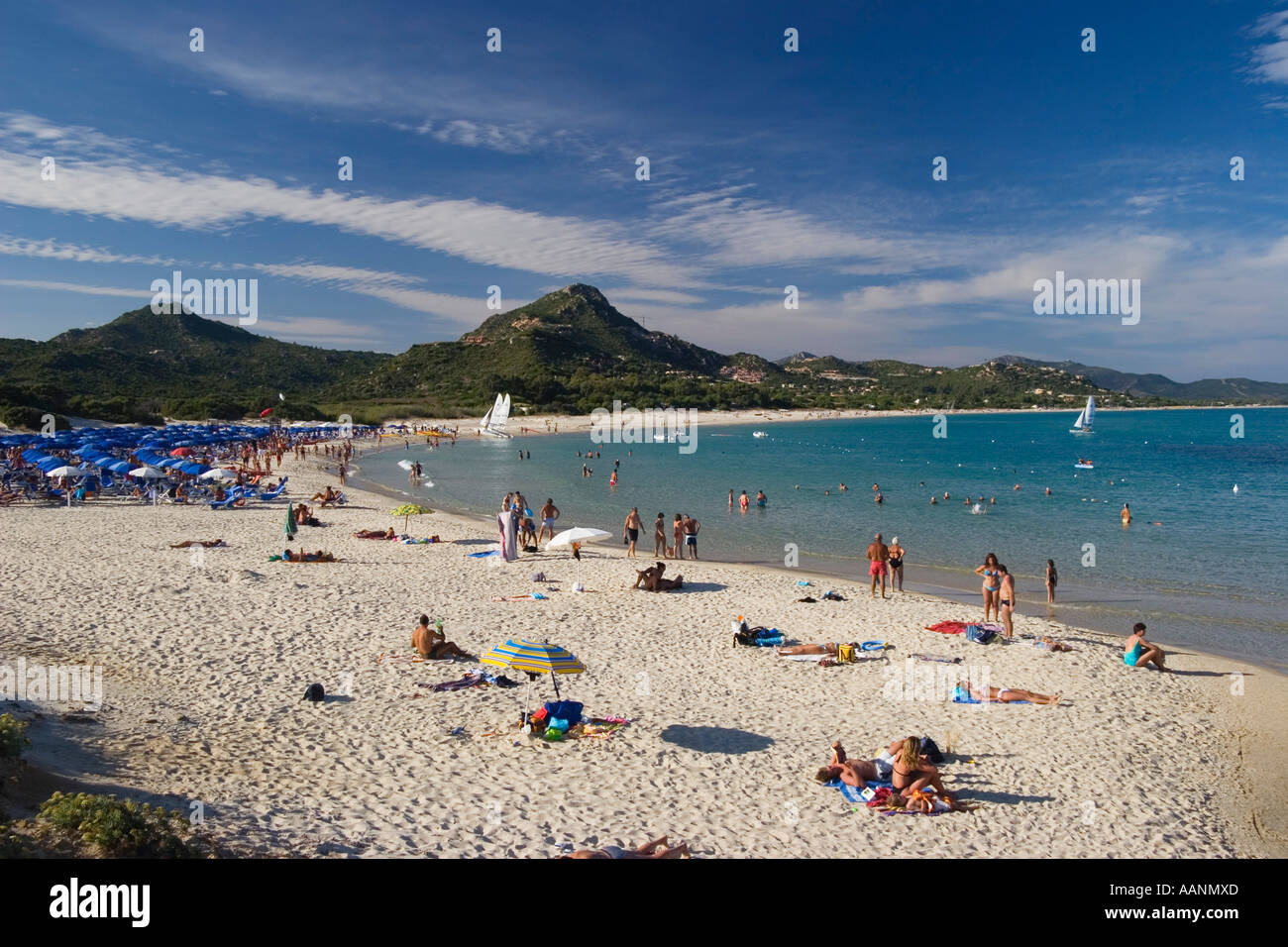 Sandy beach, Costa Rei, Sardinia Stock Photo - Alamy