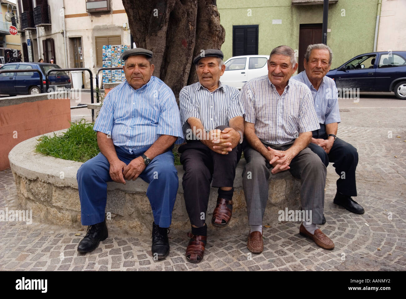 Elderly men in Bari Sardo, Sardinia, Italy Stock Photo: 7241905 - Alamy