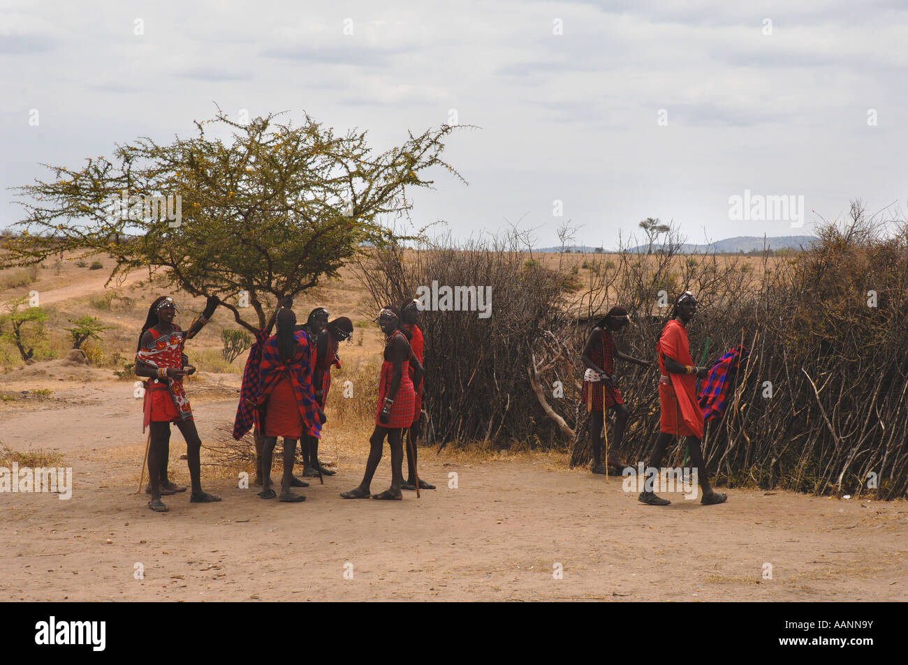 maasai village, Kenya, Central, Narok Stock Photo - Alamy